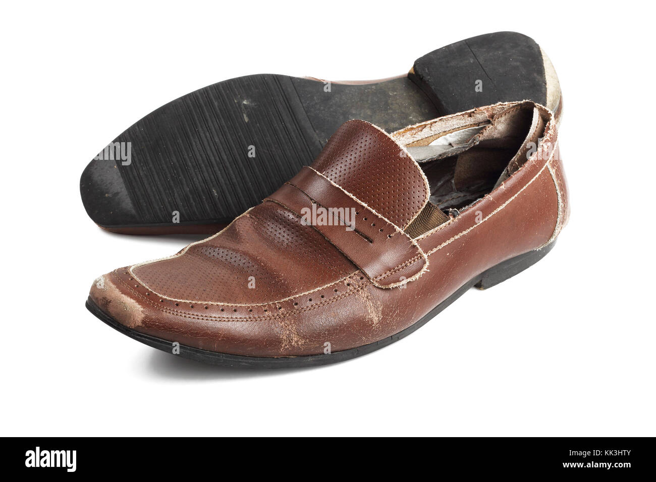 Close up brown shoes on Cut Out Stock Images & Pictures - Alamy