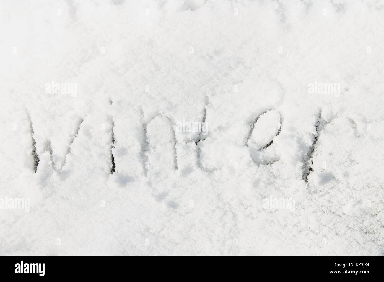 Letters of snow hi-res stock photography and images - Alamy