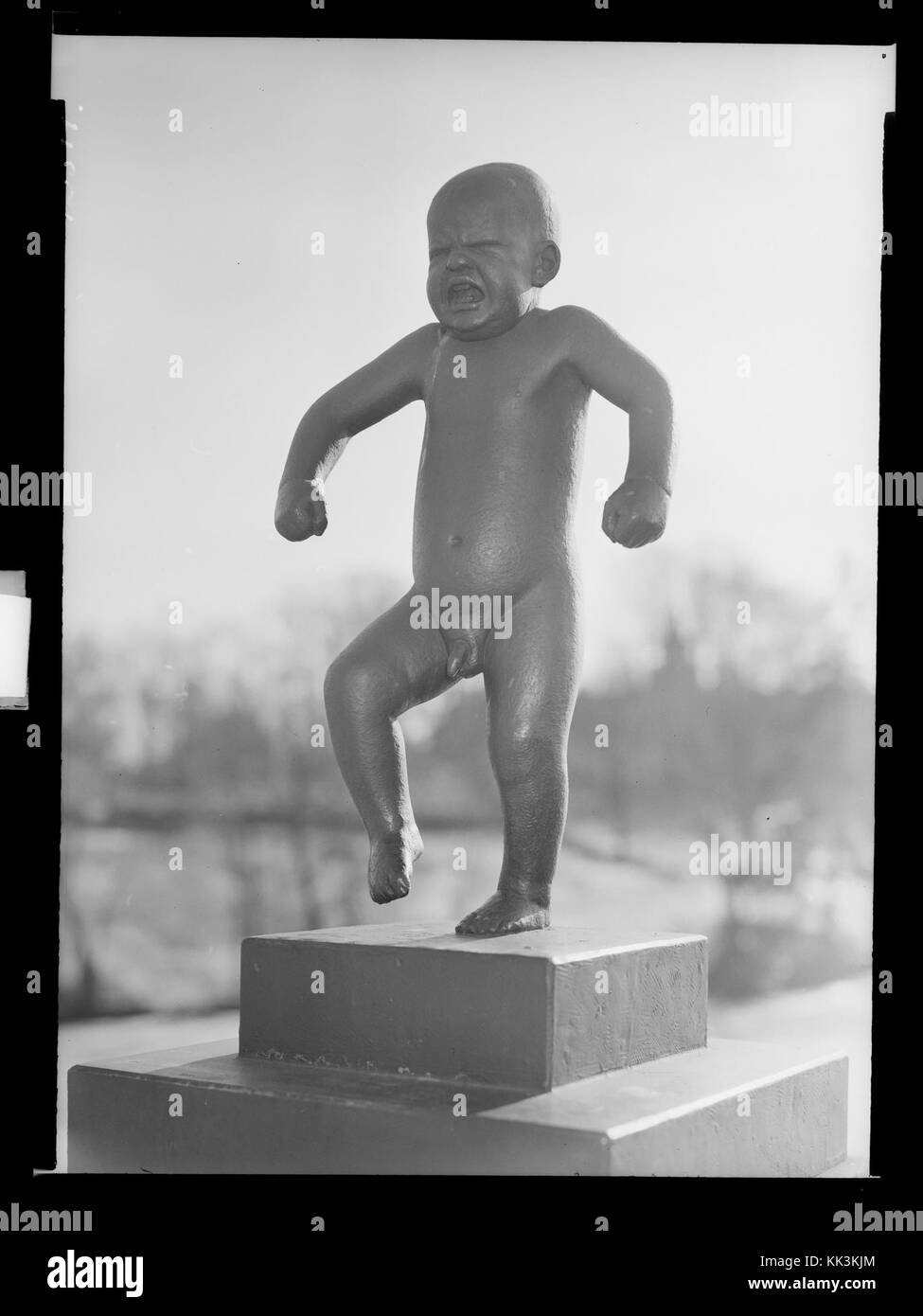 This image captures the sculpture Sinnataggen, located in Norway. The ...