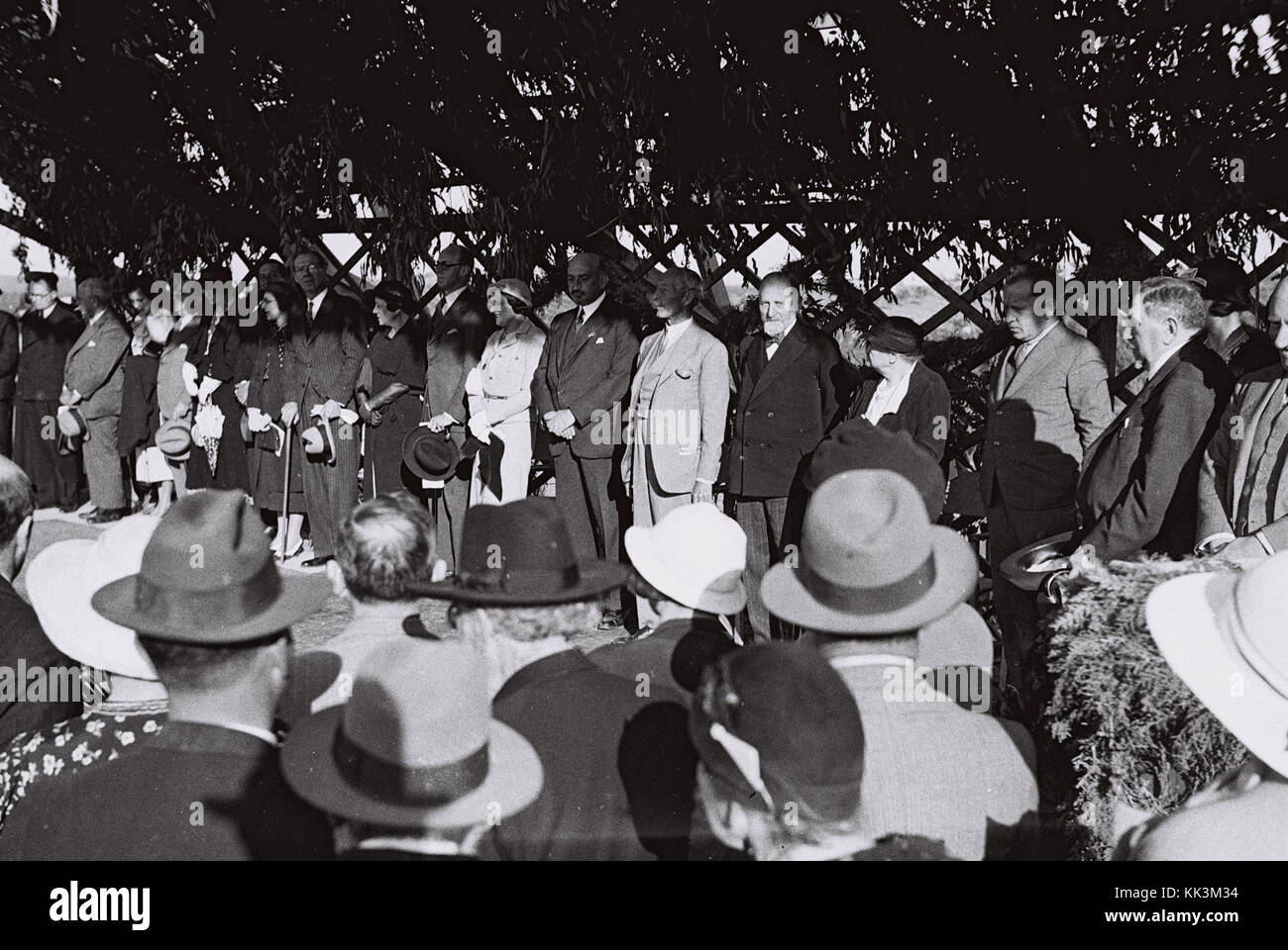 FOUNDATIONS STONE FOR THE DANIEL SIEFF RESEARCH INSTITUTE IN REHOVOT. L ...