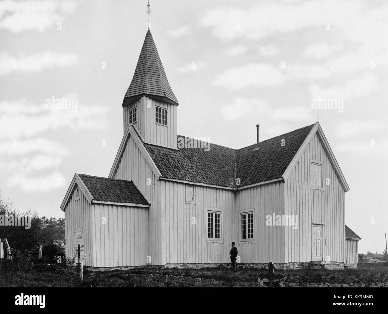 Eide kirke, Aust Agder Riksantikvaren T195 01 0004 Stock Photo - Alamy