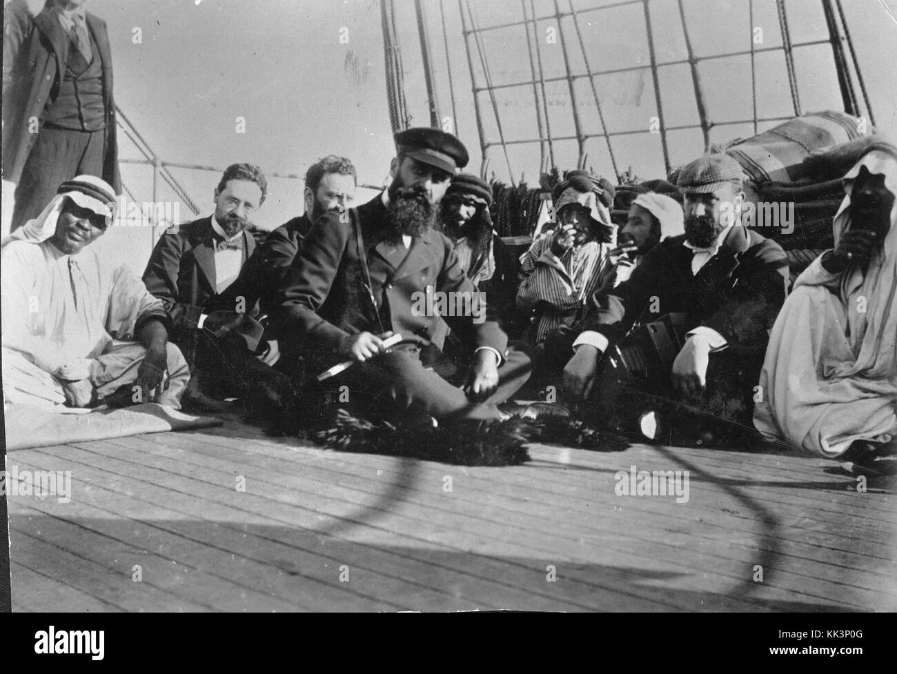 Israel 7186 Herzl and party on their way to visit Palestine o Stock ...