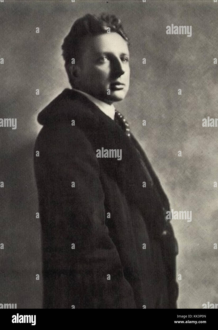 A portrait of a young Leopold Stokowski, renowned conductor known for ...
