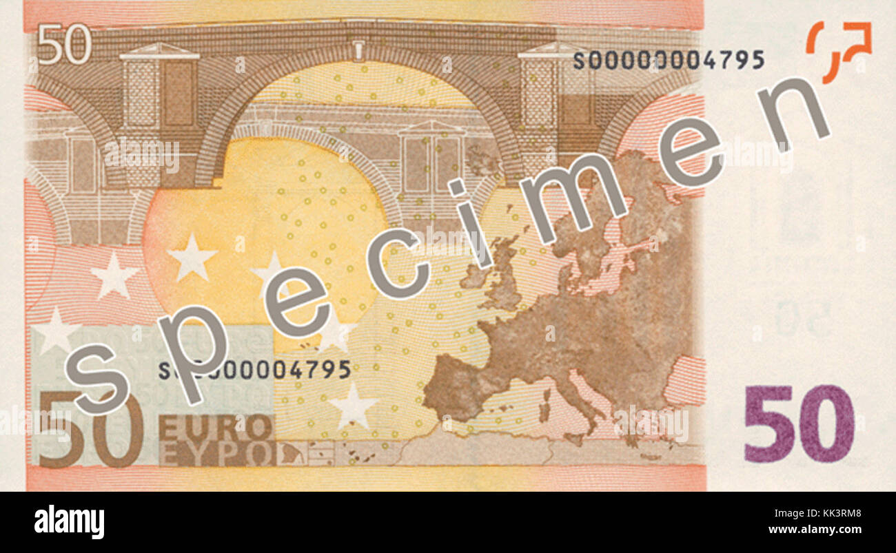 EUR 50 reverse (2002 issue Stock Photo - Alamy