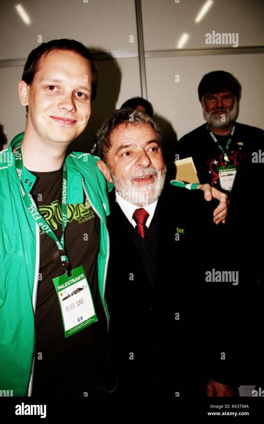 Lula da Silva and Peter Sunde Stock Photo - Alamy