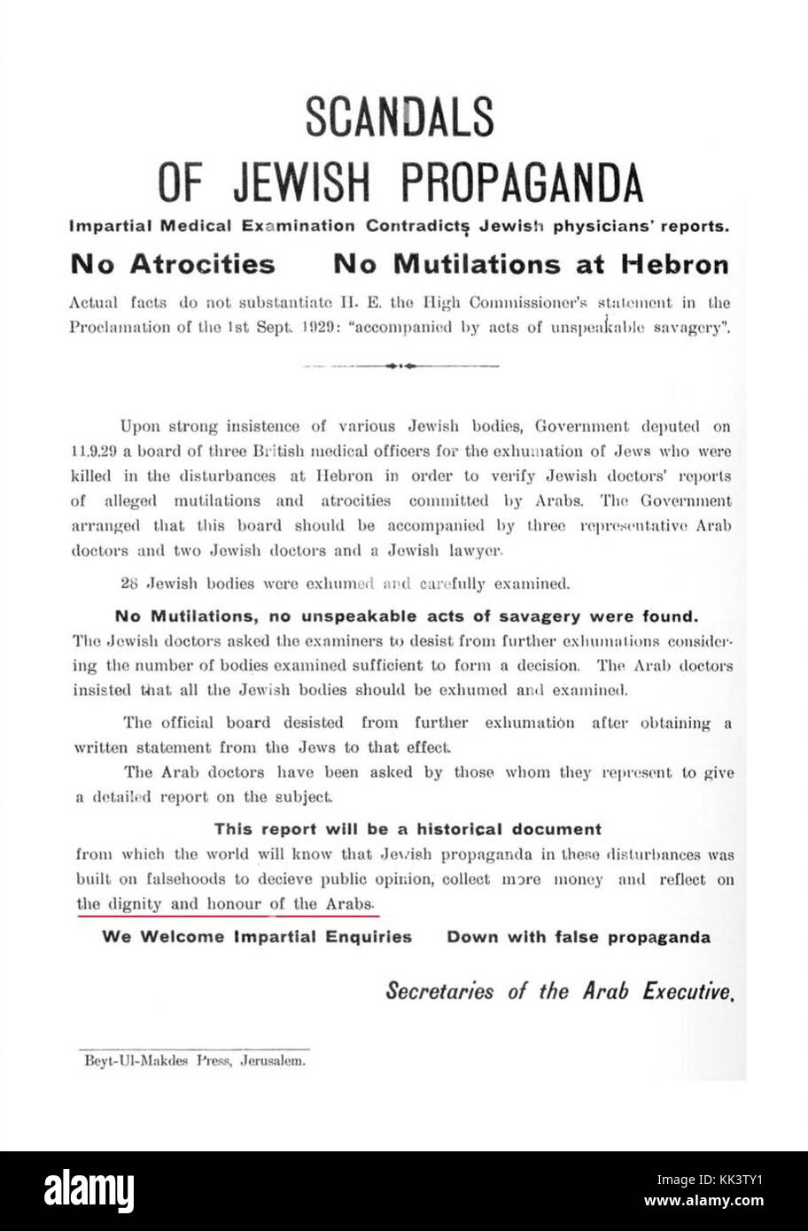 Scandals of Jewish Propaganda Stock Photo - Alamy