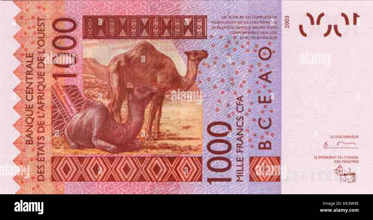 1000 frank cfa UEMOA b Stock Photo - Alamy