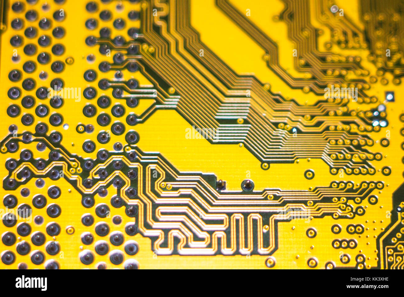 Computer in macro. Various details of computer components in closeup ...