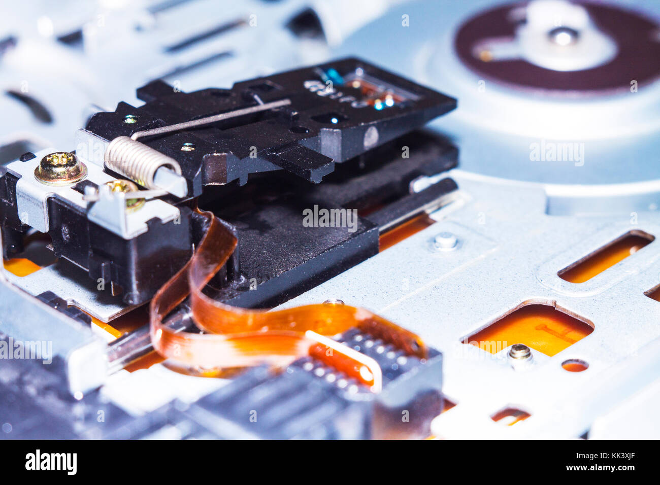Computer in macro. Various details of computer components in closeup ...