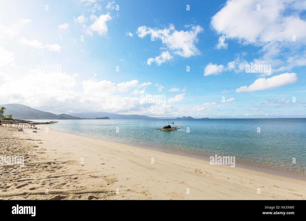 Amazing scenic view of sea bay and mountain islands, Palawan ...