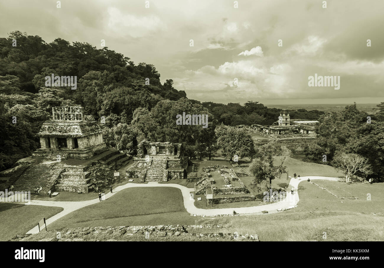 Palenque pyramid in Mexico Stock Photo - Alamy