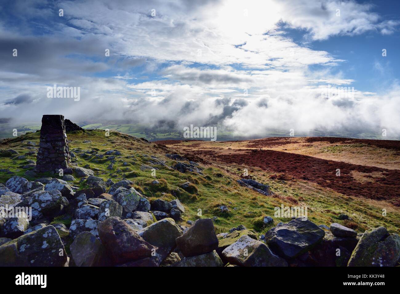Cairn on the summit of Binsey Stock Photo - Alamy