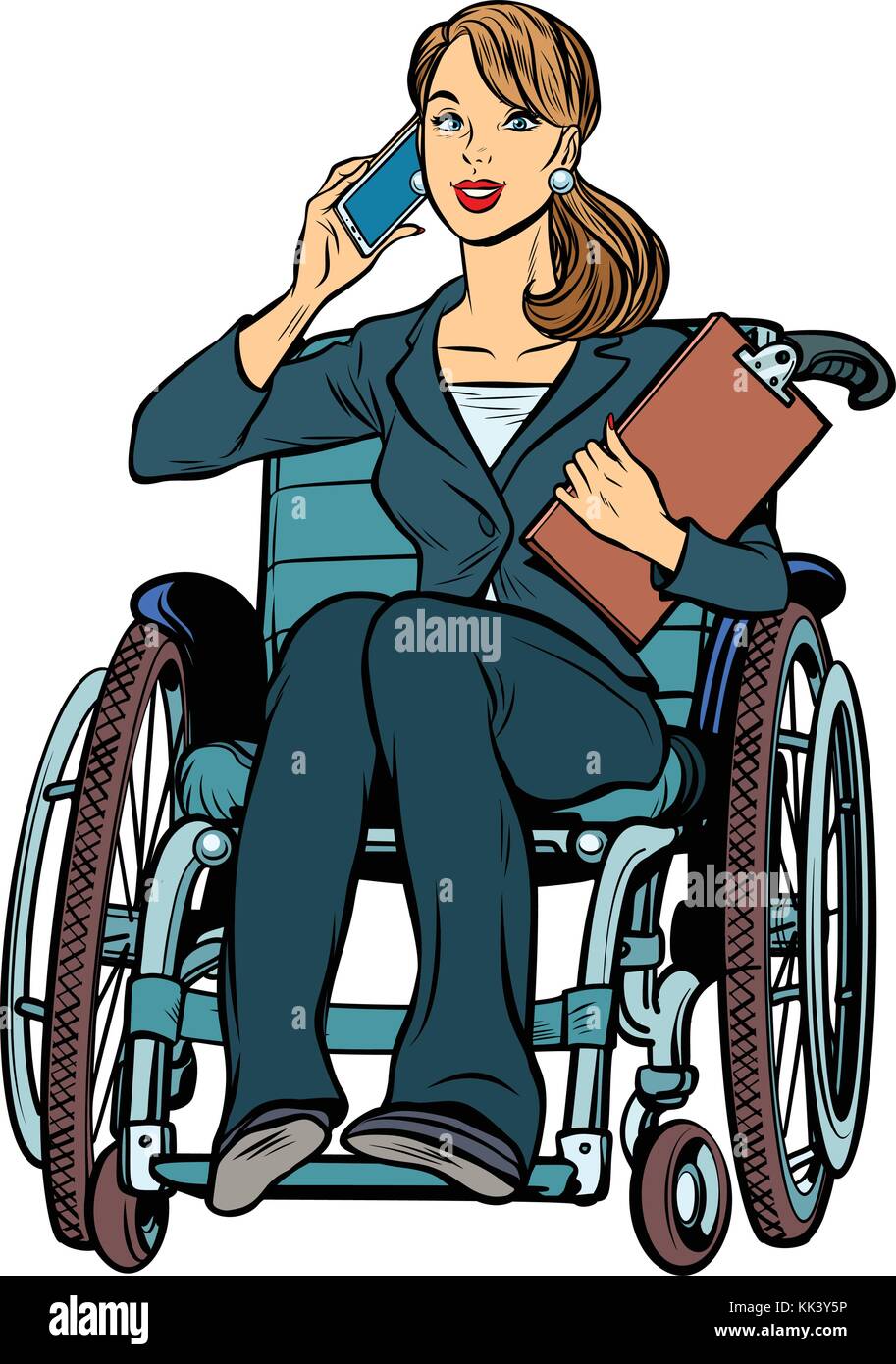 Disabled girl vector vectors hi-res stock photography and images - Alamy