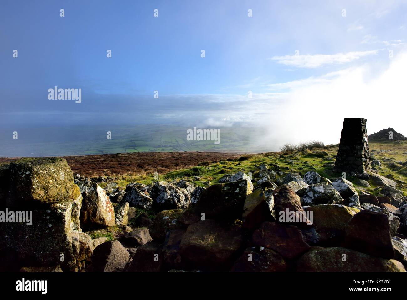 Cairn on the summit of Binsey Stock Photo - Alamy