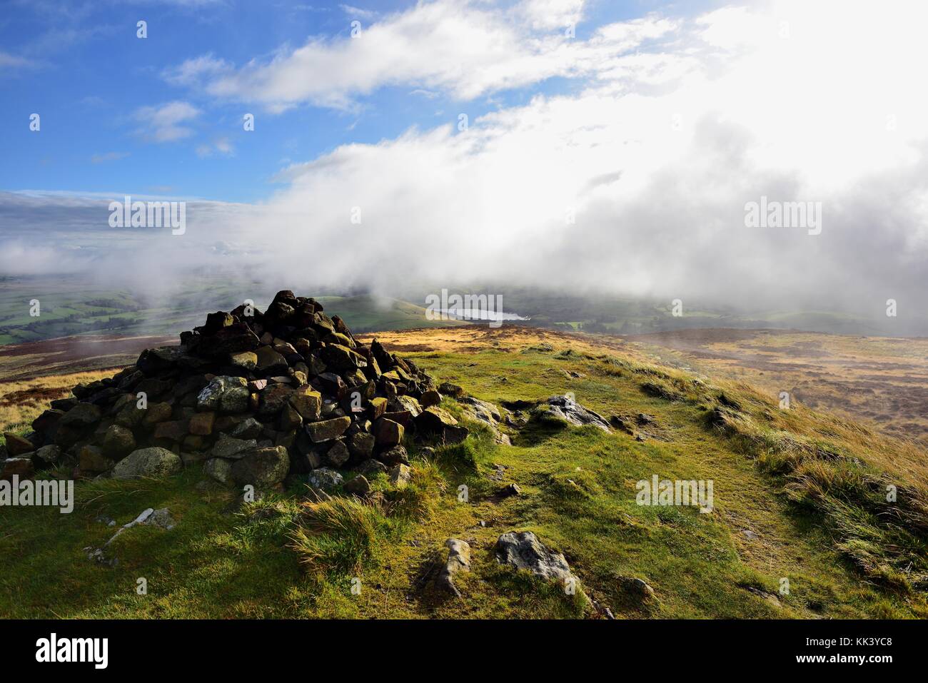 Cairn on the summit of Binsey Stock Photo - Alamy