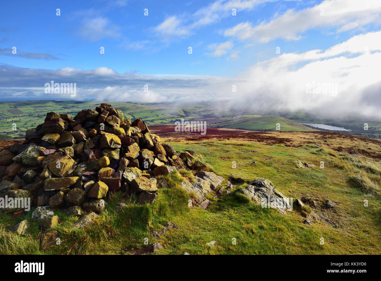 Cairn on the summit of Binsey Stock Photo - Alamy