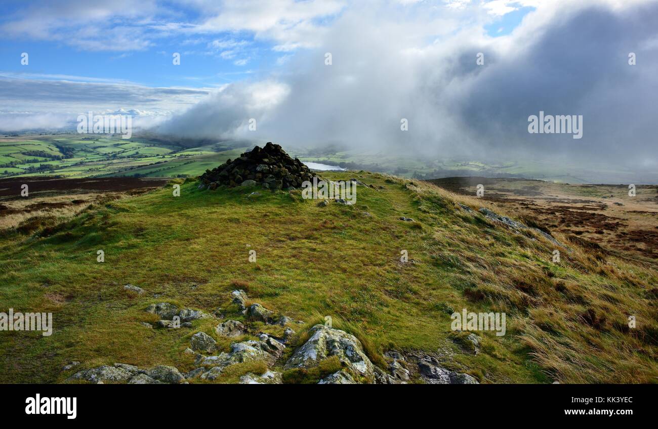 Cairn on the summit of Binsey Stock Photo - Alamy