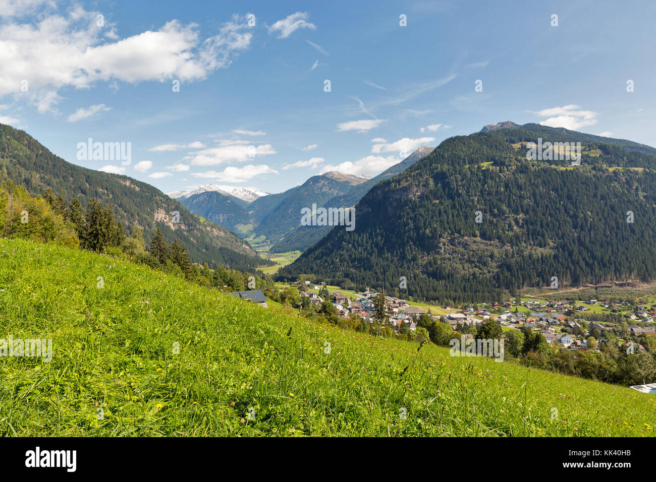 Alpine rural mountain landscape in Western Carinthia, Austria Stock ...