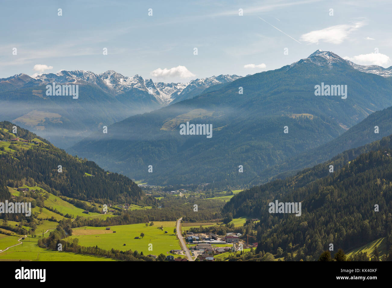 Alpine rural mountain landscape in Western Carinthia, Austria Stock ...
