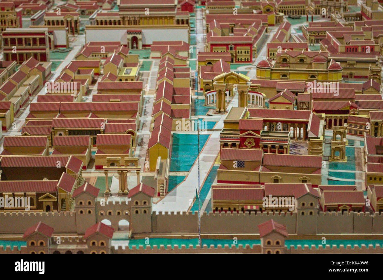 Cardboard reconstruction of a roman city Stock Photo - Alamy