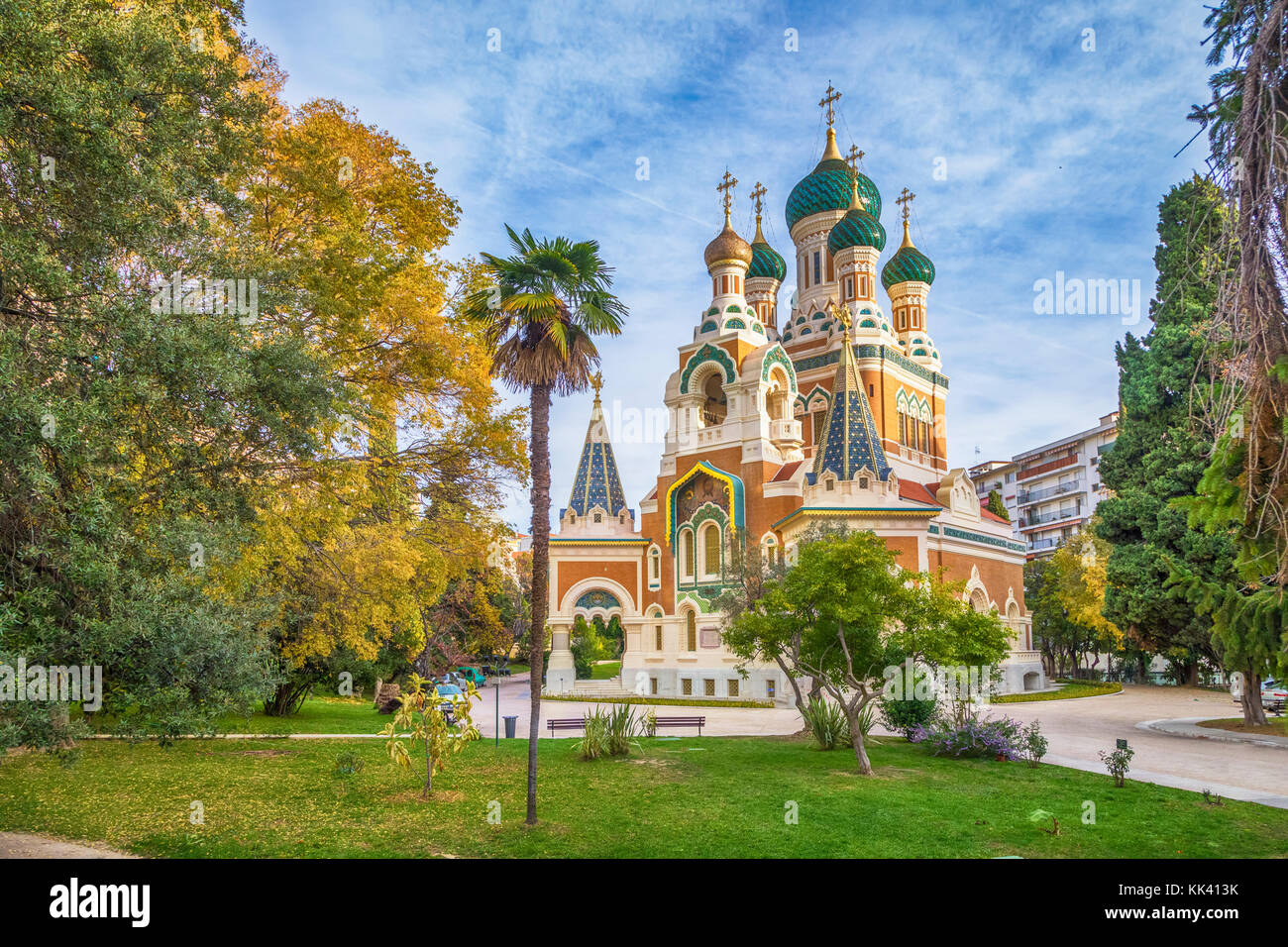 Russian orthodox church in the autumn, Nice, France Stock Photo - Alamy