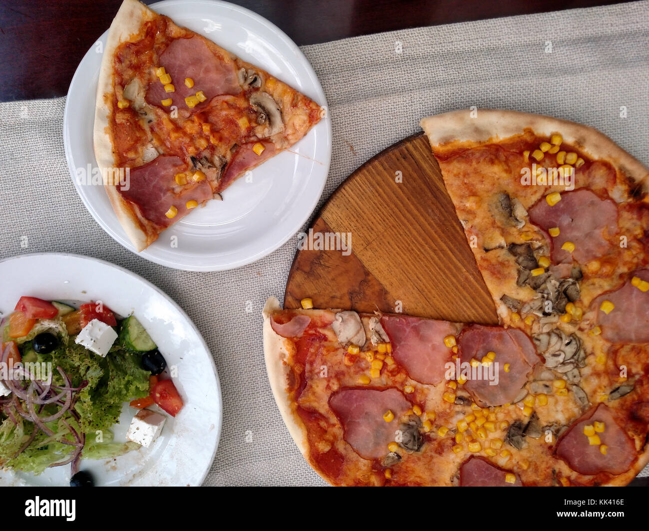 Pizza in restaurant Stock Photo - Alamy