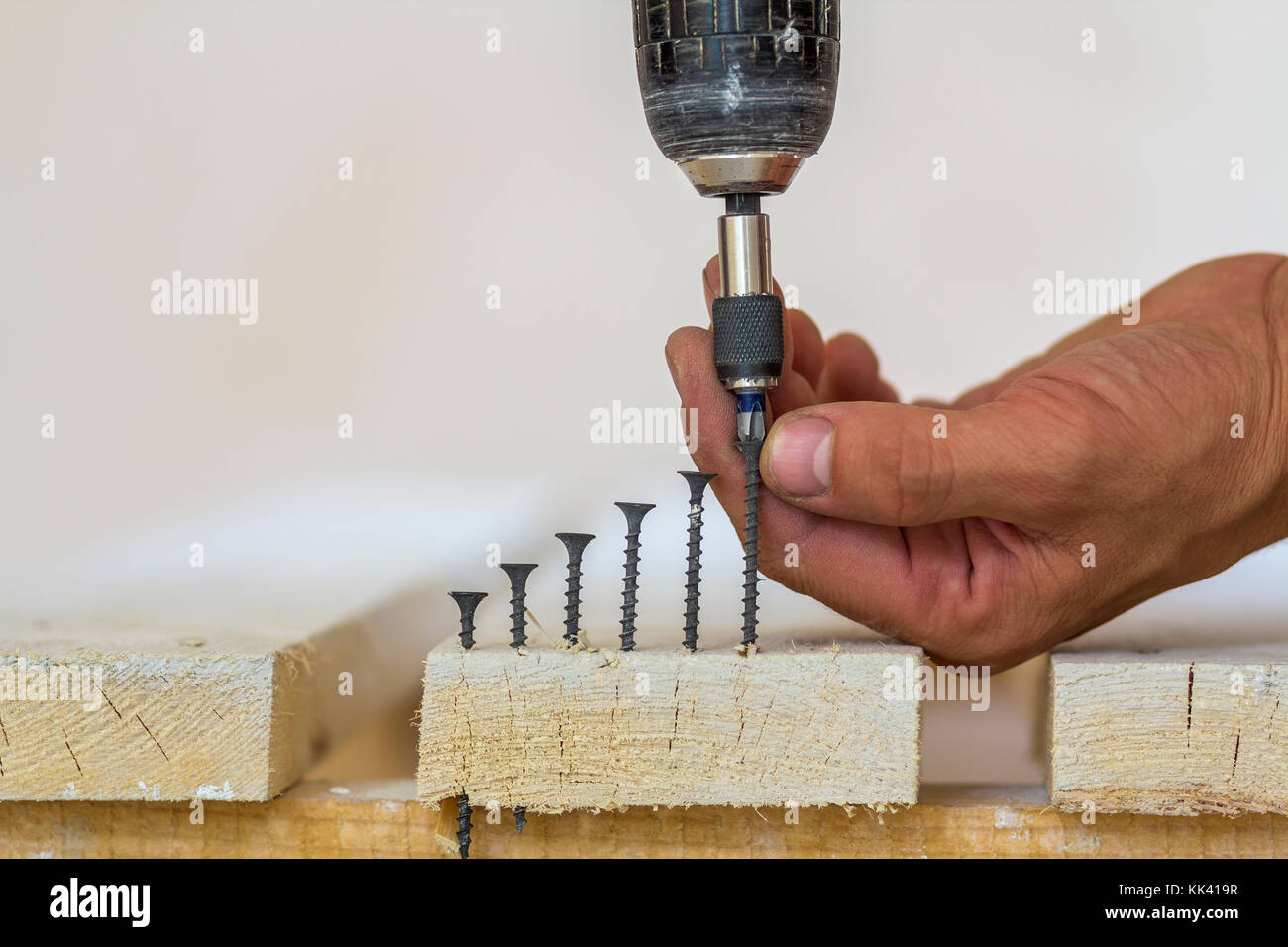 Male hand screwdriver screws screw hi-res stock photography and images ...