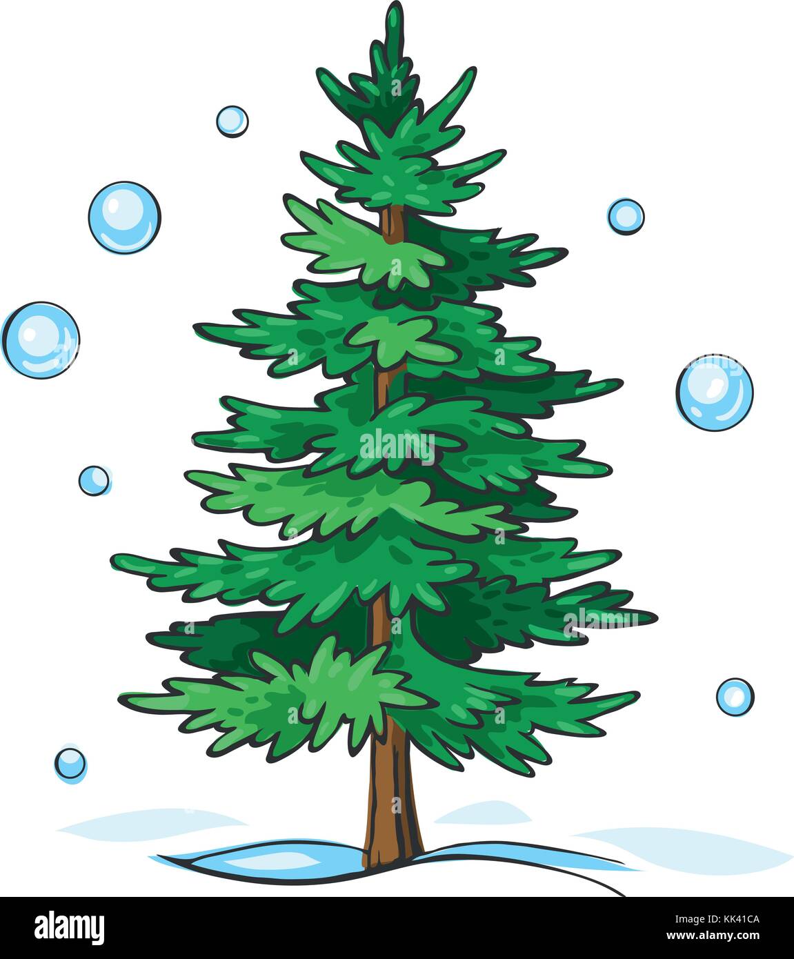 Simple tree sketch decoration Stock Vector Images - Alamy