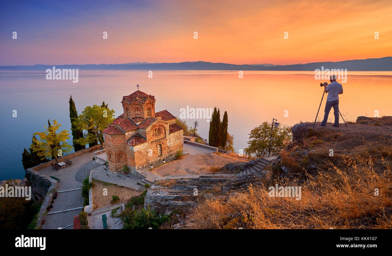 Macedonia - Church of St. John at Kaneo, Ohrid, UNESCO Stock Photo - Alamy
