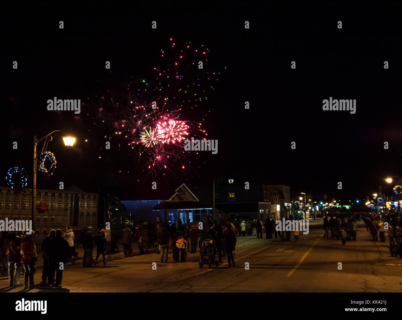 Fireworks In The Street Stock Photo - Alamy