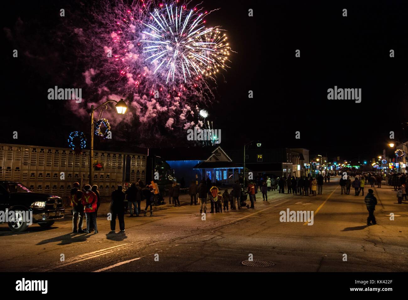 Fireworks In The Street Stock Photo - Alamy