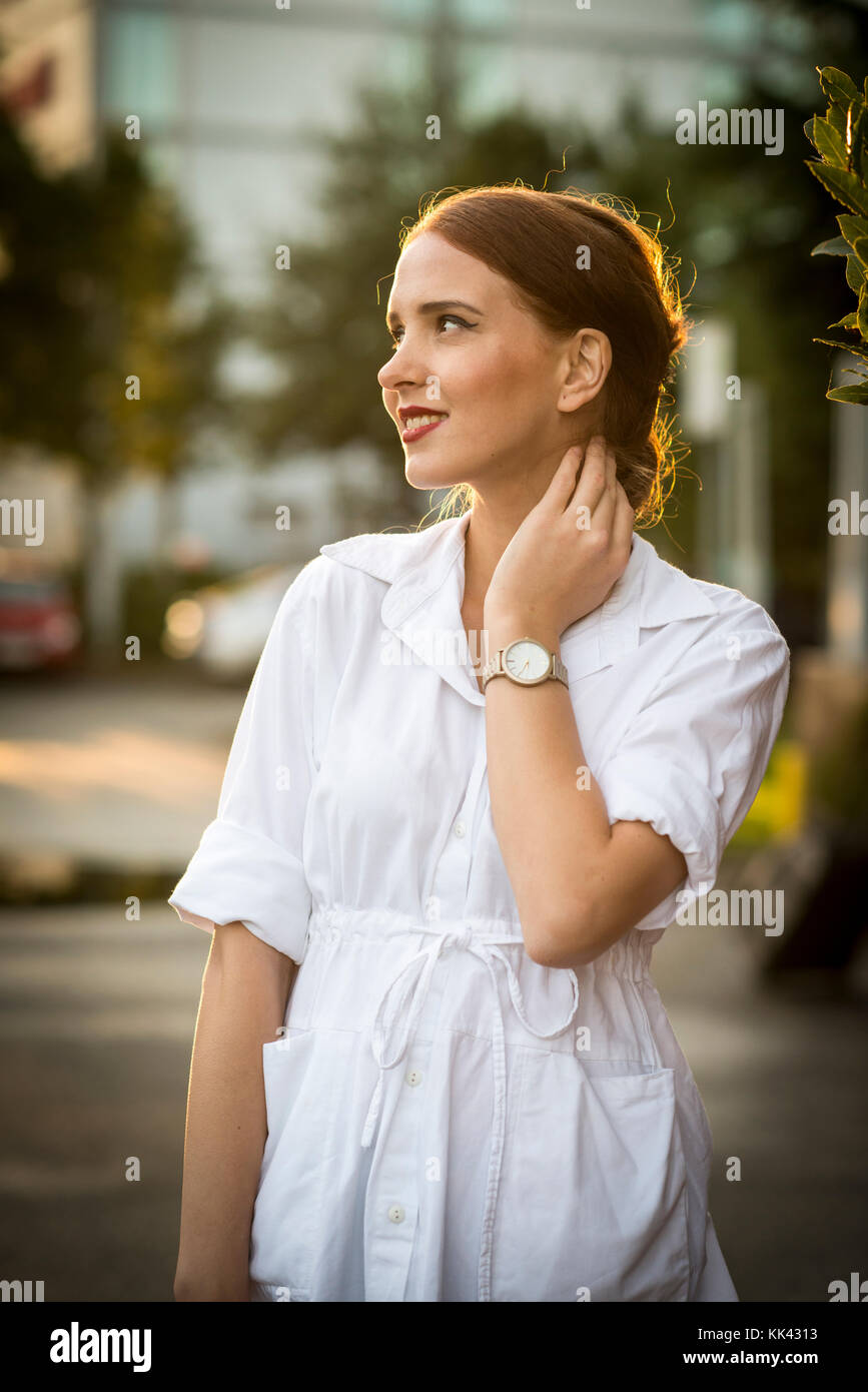 single young lady in her 20s indoor and outdoor portraits taken in ...