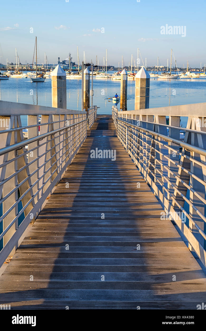 Ramp leading down to a boat dock. San Diego Harbor, San Diego ...