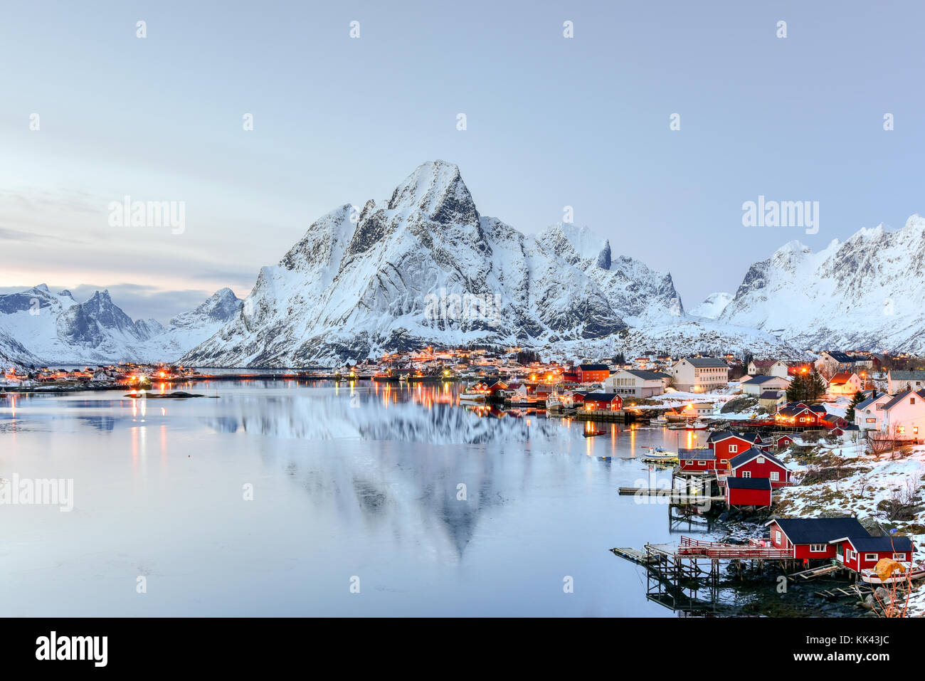 Winter in Reine, Lofoten Islands, Norway Stock Photo - Alamy