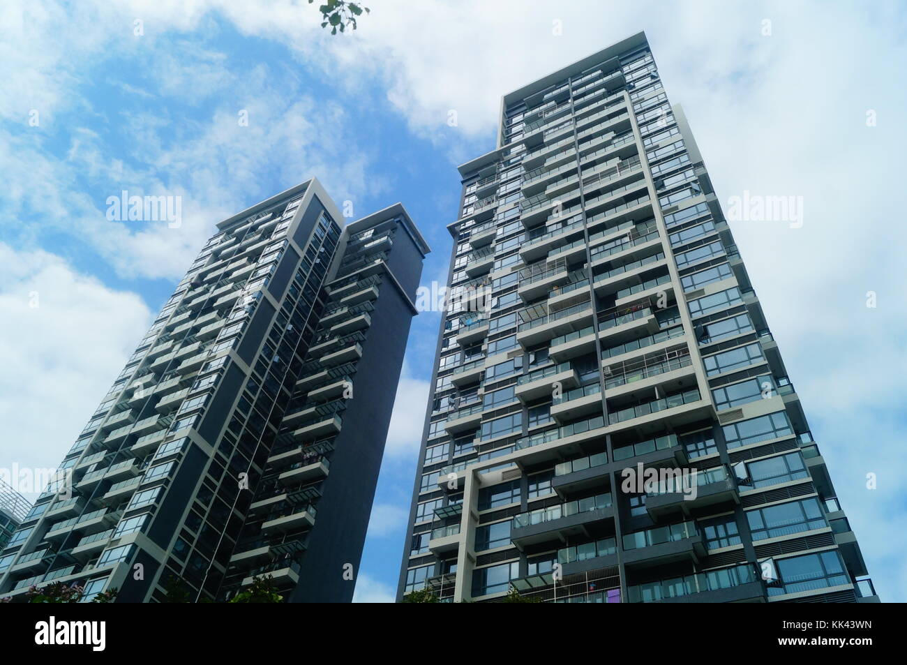 The architectural appearance of residential buildings. In shenzhen ...