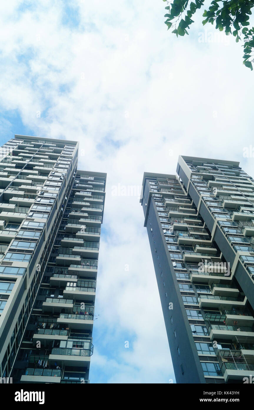 The architectural appearance of residential buildings. In shenzhen ...