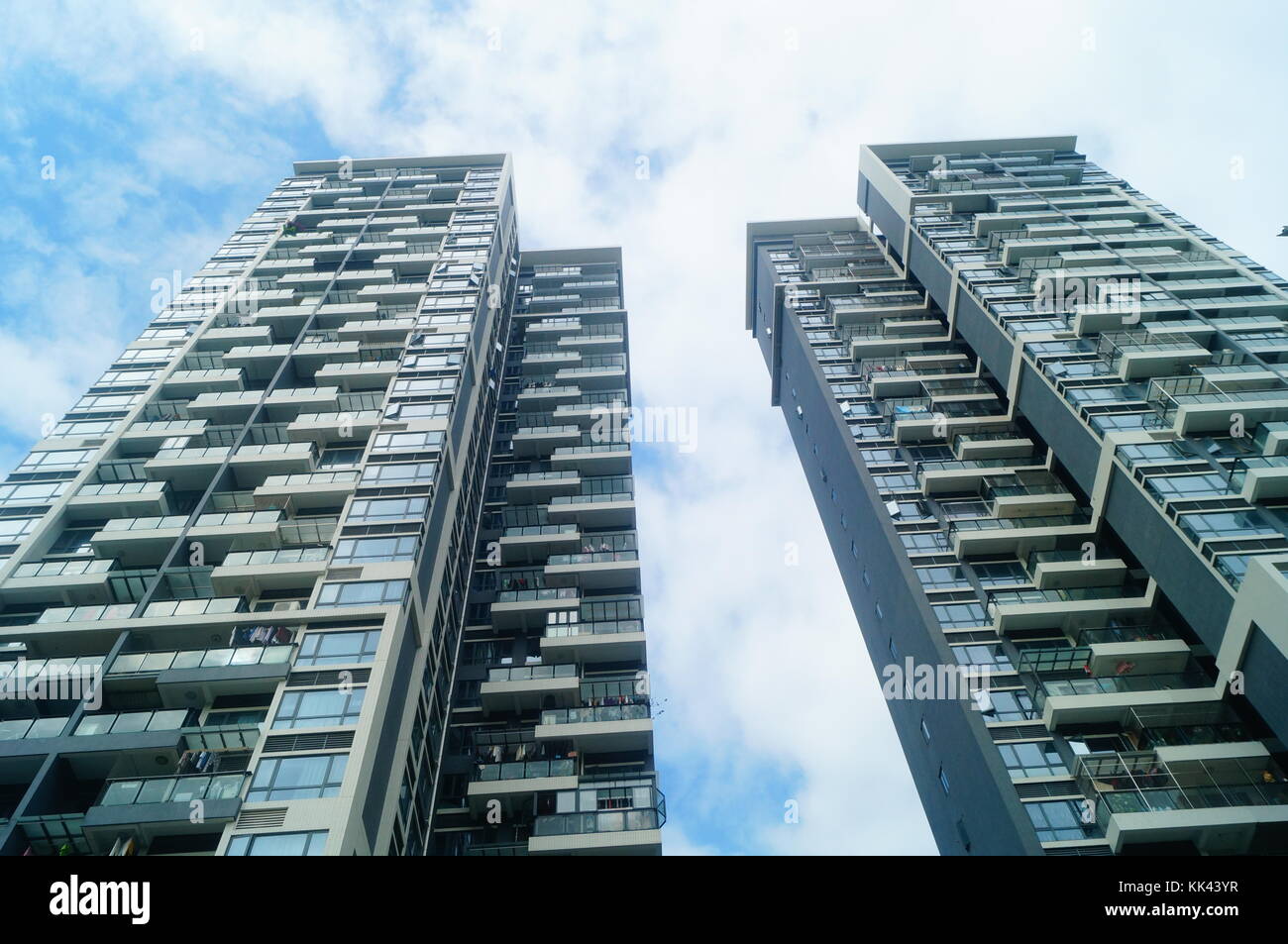 The architectural appearance of residential buildings. In shenzhen ...