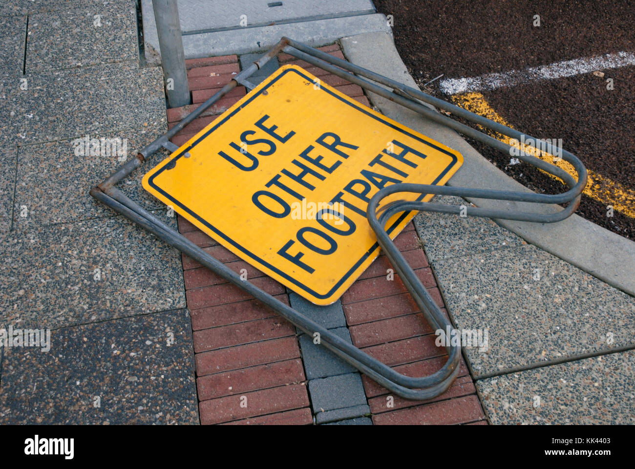 Use Other Footpath Road Sign, Fremantle, Perth, Australia Stock Photo ...