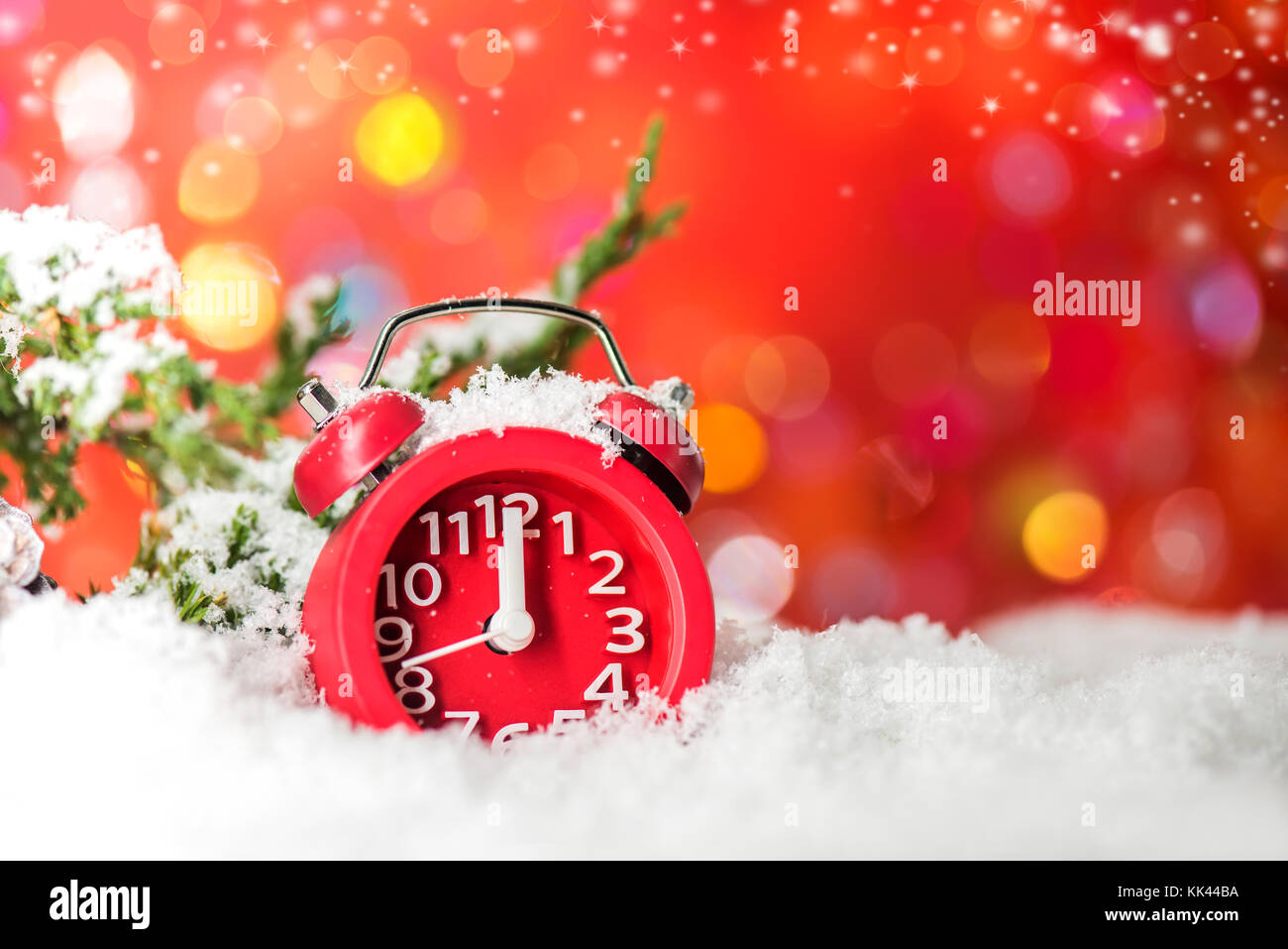 Merry Christmas and Happy New Year, winter season with snow and ...