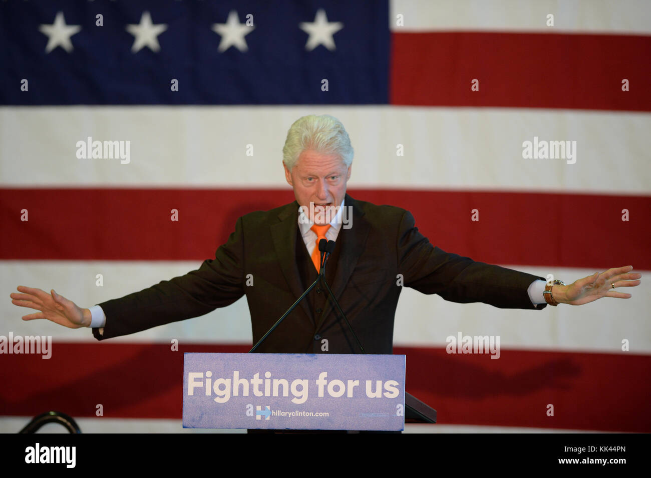 RIVIERA BEACH, FL - FEBRUARY 15: Former U.S. President Bill Clinton ...