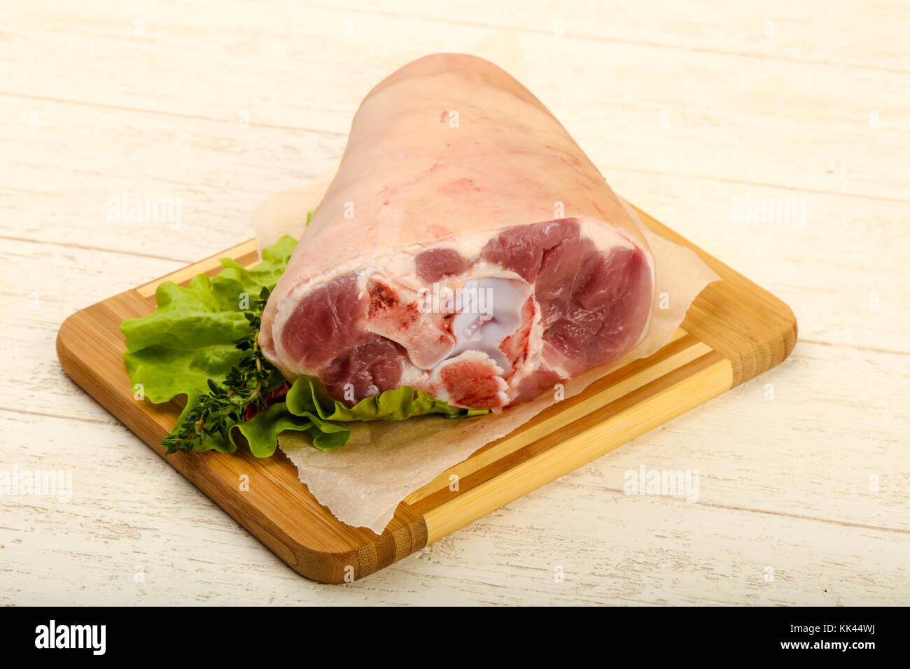 Raw fat pork knee ready for cooking Stock Photo - Alamy