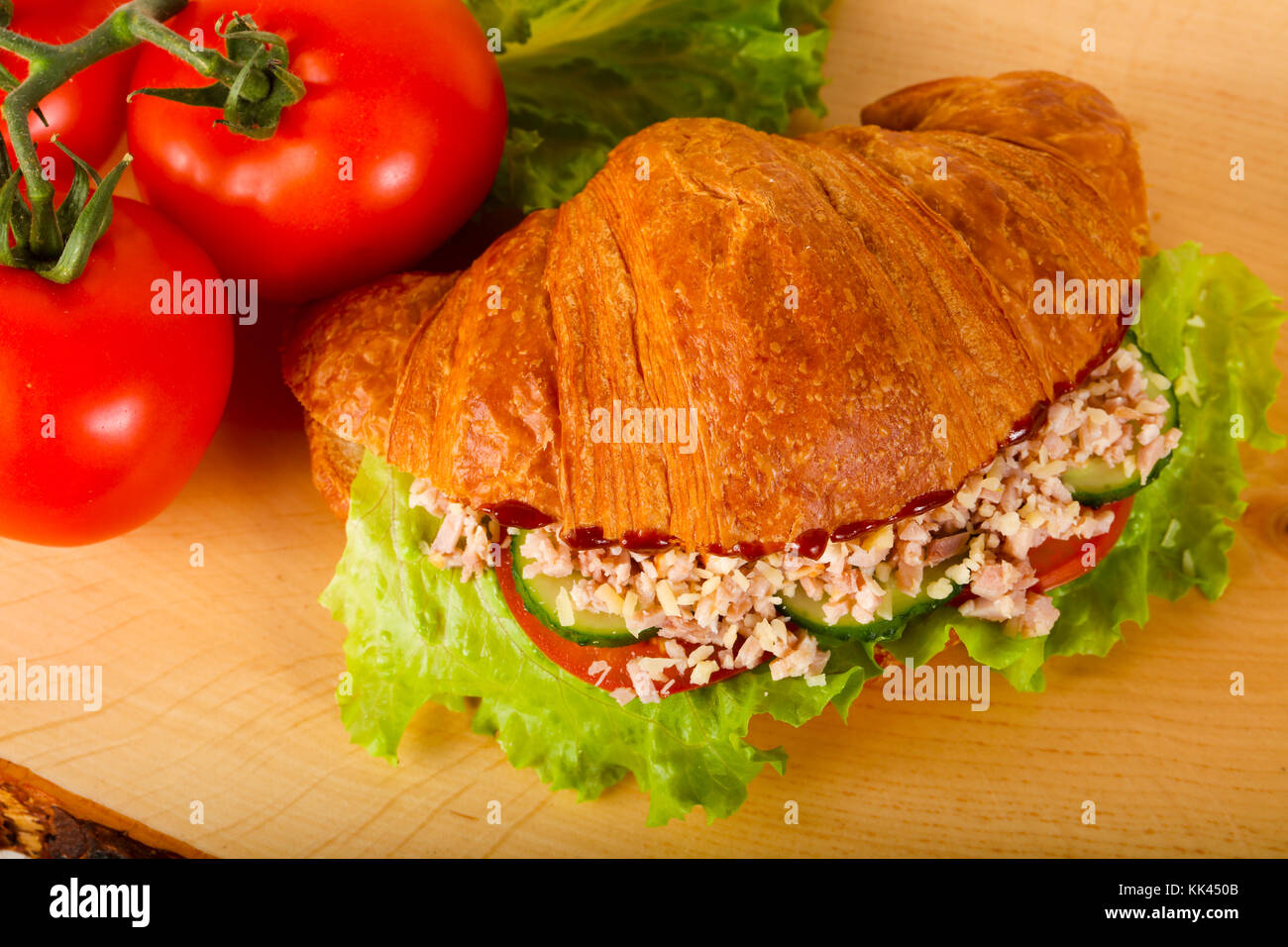 Croissant with minced meat Stock Photo - Alamy