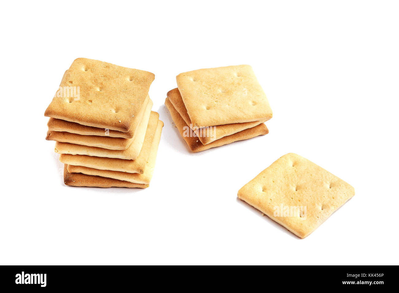 light breakfast, crackers isolated on white background Stock Photo - Alamy