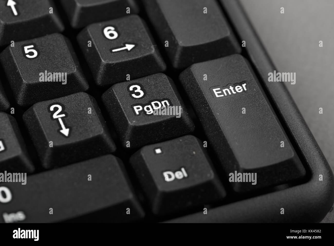button Enter on the keyboard close-up, top view Stock Photo - Alamy