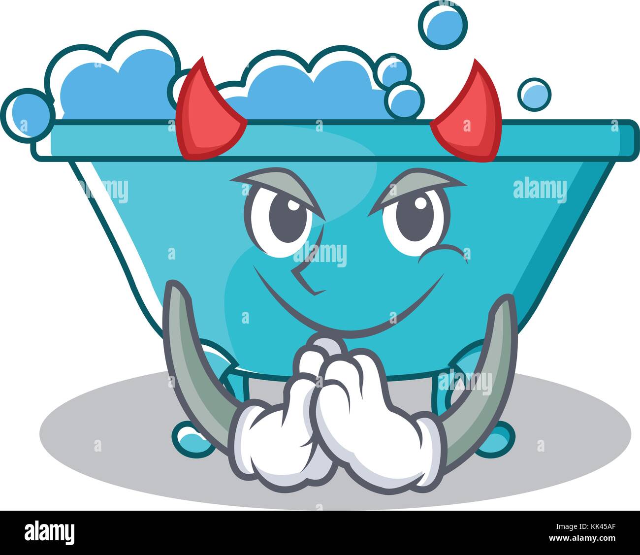Devil bathtub character cartoon style Stock Vector Image & Art - Alamy