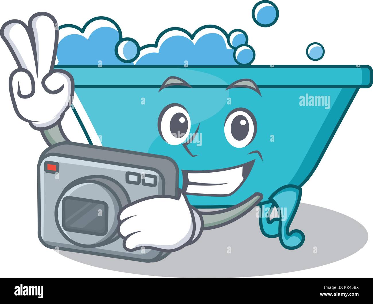 Photographer bathtub character cartoon style Stock Vector Image & Art ...