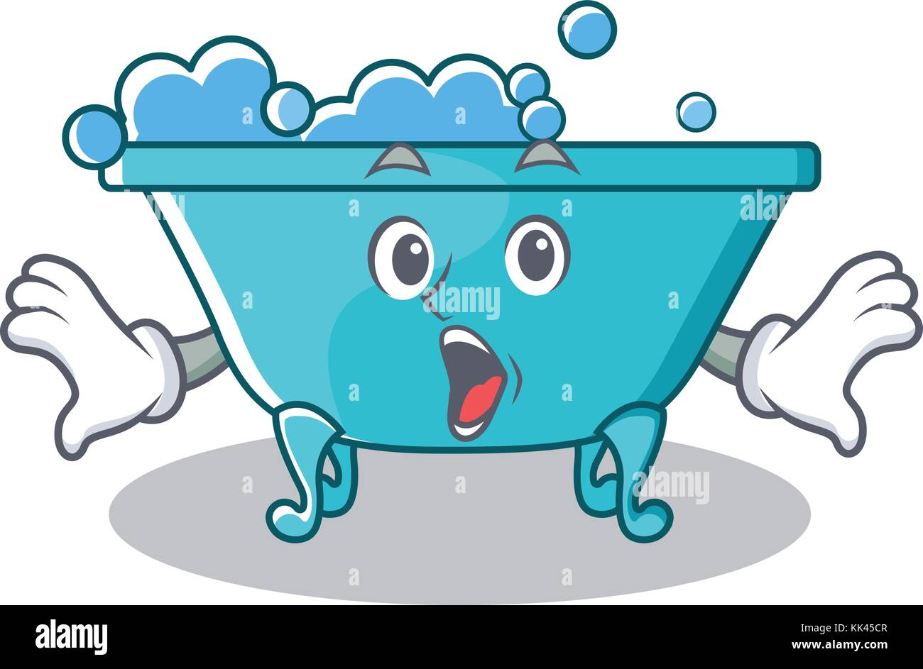 Surprised bathtub character cartoon style Stock Vector Image & Art - Alamy