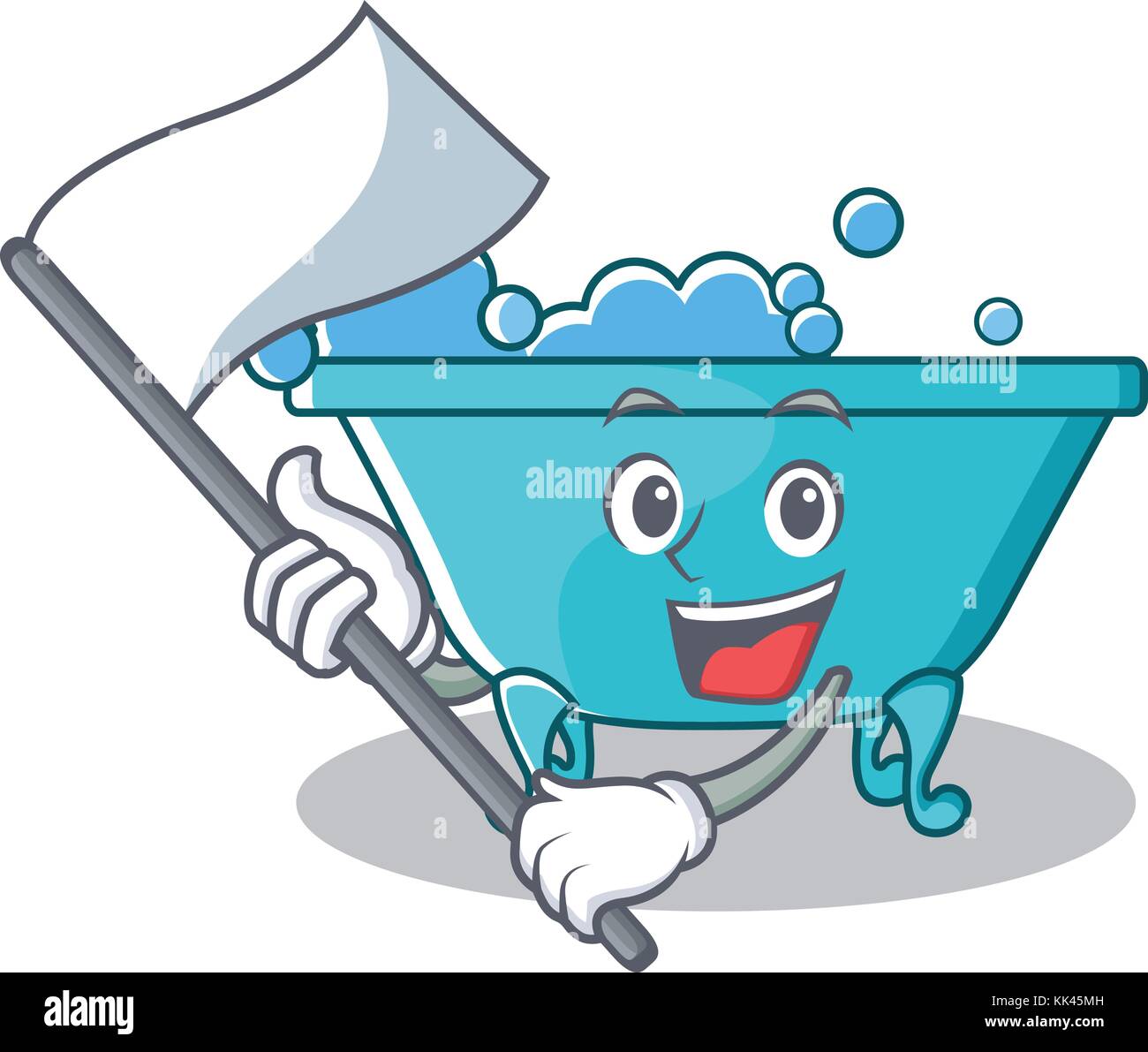 With flag bathtub character cartoon style Stock Vector Image & Art - Alamy