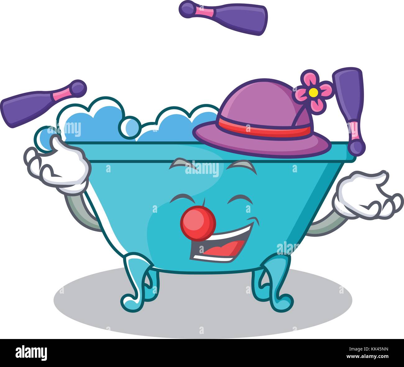 With juggling bathtub character cartoon style Stock Vector Image & Art ...