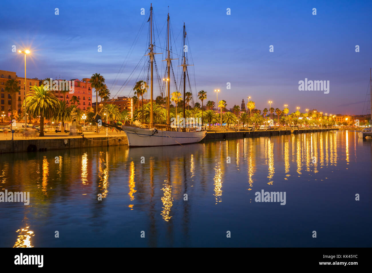 Marina port vell sunset hi-res stock photography and images - Alamy